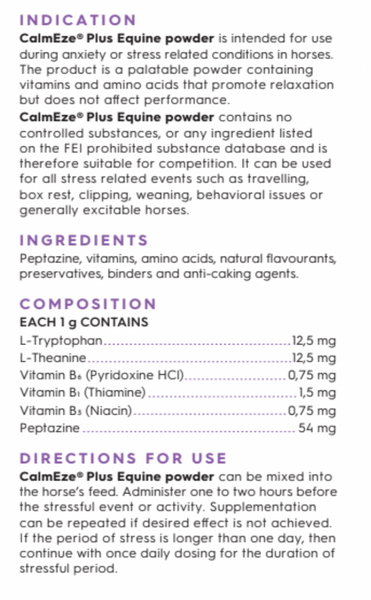 CalmEze Plus EQ Powder Sachet 50g – Equibox